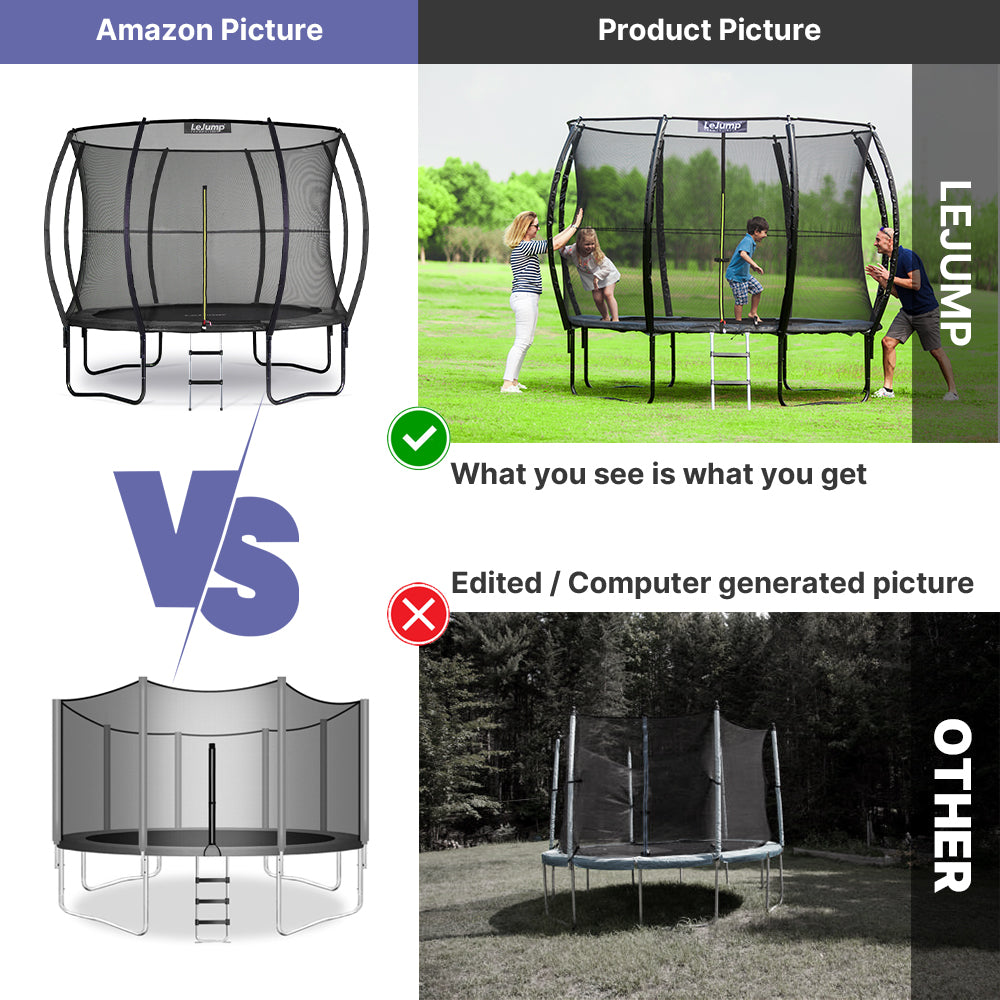 Skysurf 10ft Trampoline with Enclosure | Trampoline for Adults – LEJUMP